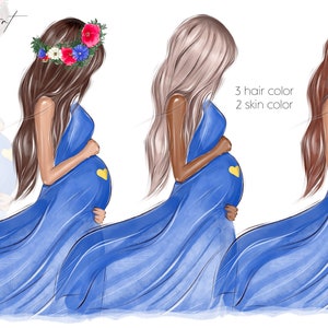 Pregnancy Clipart, Mom to Be Clipart, Maternity Print, Mother Png, New ...