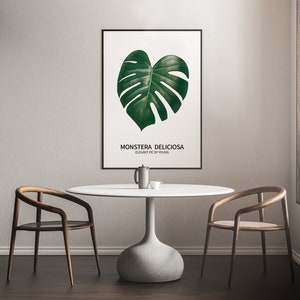 Monstera Modern Leaf Digital Print Tropicalbotanical - Etsy