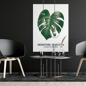 Monstera Modern Leaf Digital Print Tropicalbotanical - Etsy