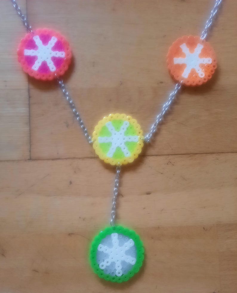 Perler Bead Fruit Necklaces - Etsy