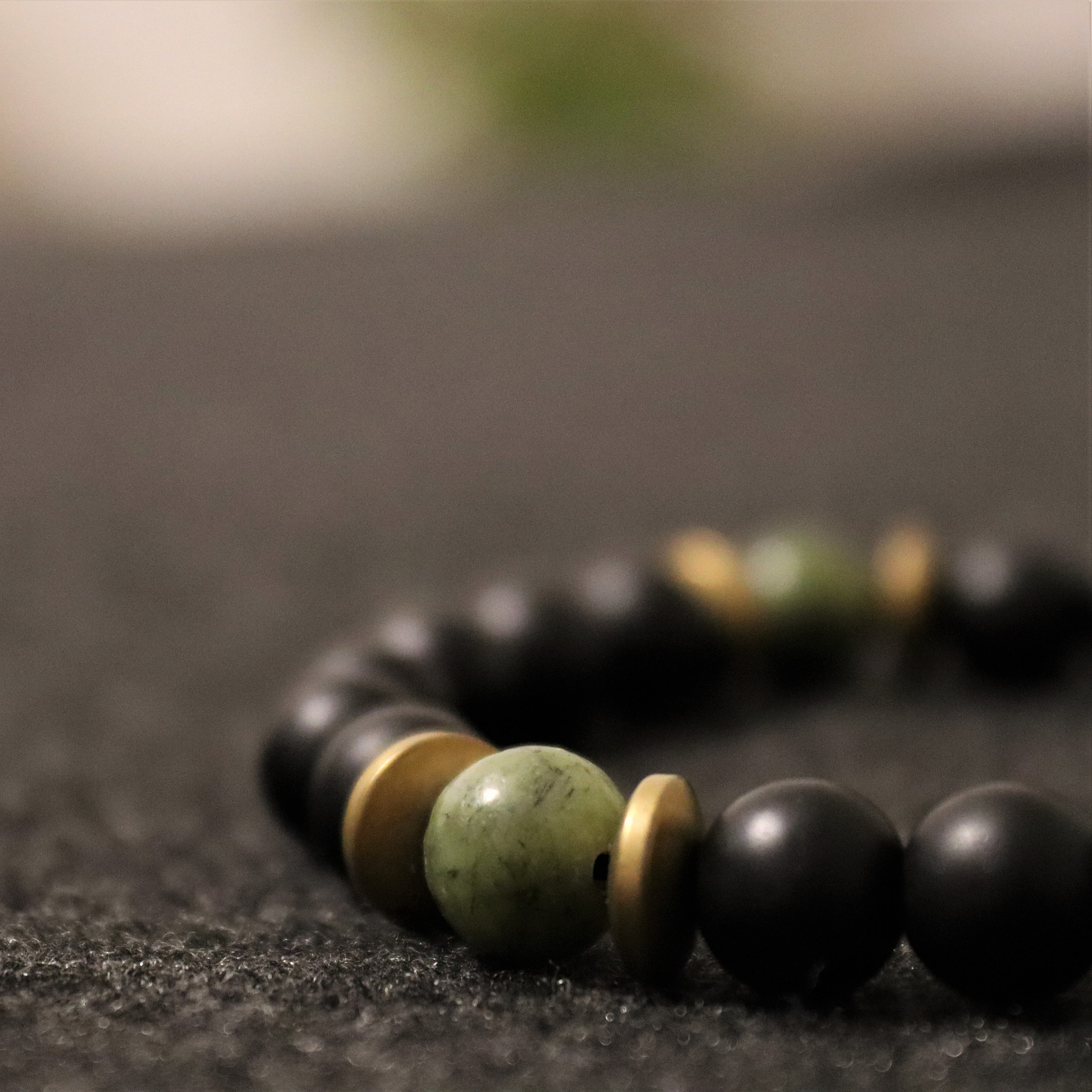 Matte Black Onyx and Jade Bracelet: Balance Bracelet for Men, Gemstone ...