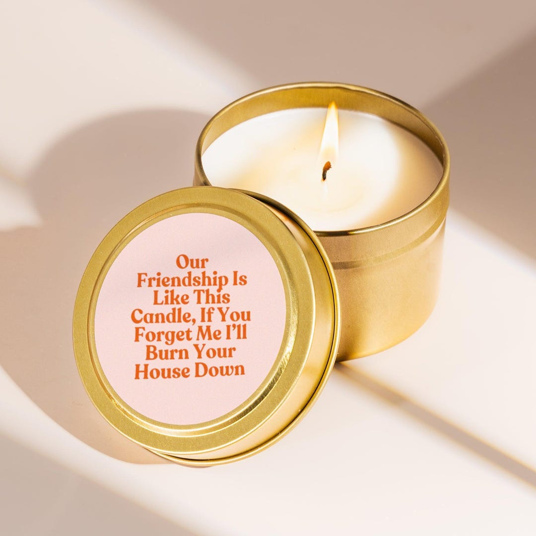 Friendship Candle Burn House Down Humor Gift Best Friend BFF Present ...