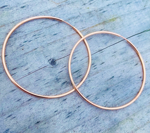 30mm 50mm 14K Rose Gold Filled Hoop Earrings 30mm Rose Gold Hoops 40mm Rose Gold Hoops 50mm Rose Gold Hoops. Etsy