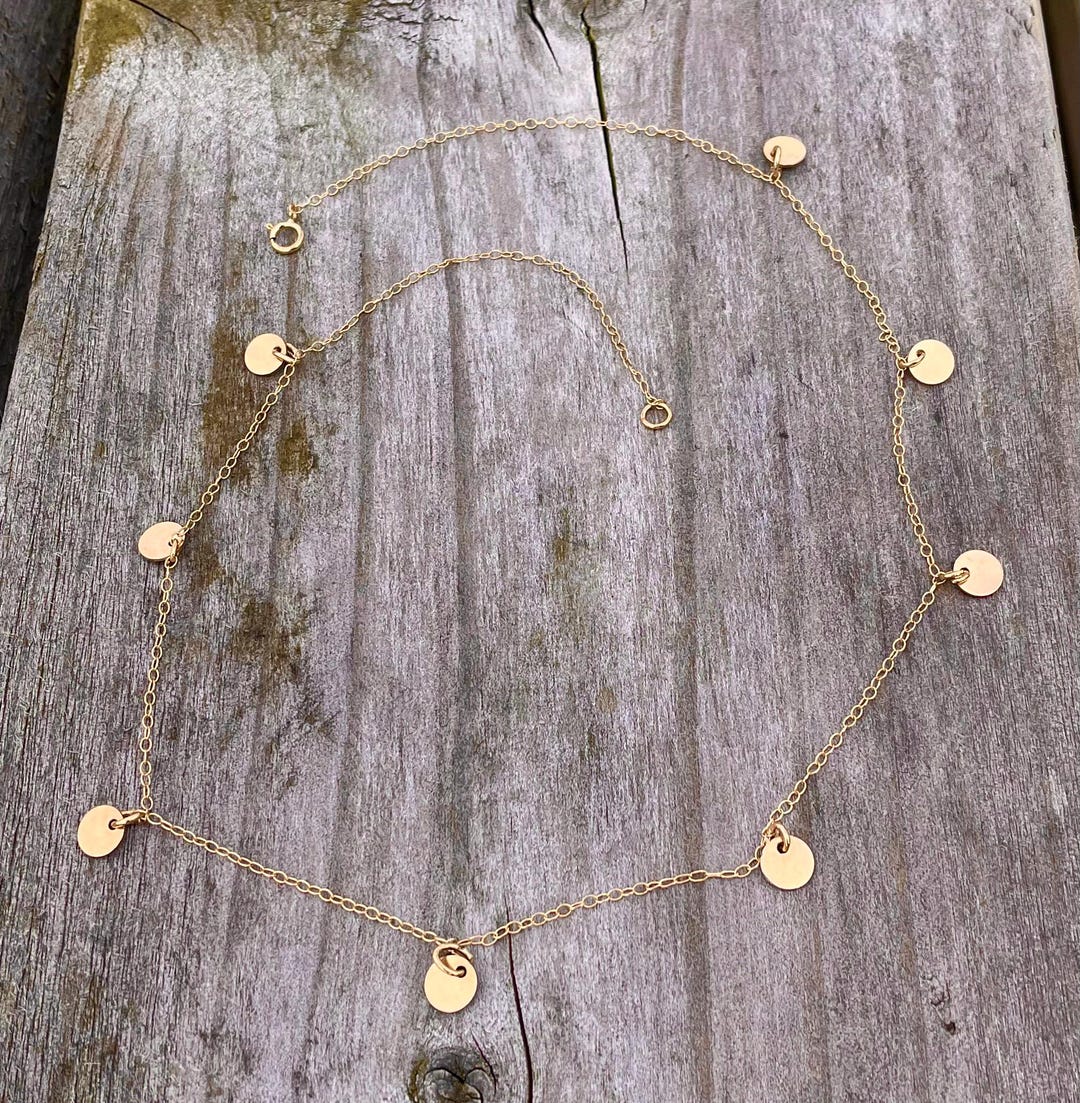 Boho 14K Gold Belly Chain With Gold Disc Charms, 14K Gold Filled Belly ...