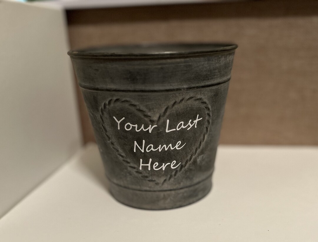 2 Side Personalized Metal Bucket - Etsy