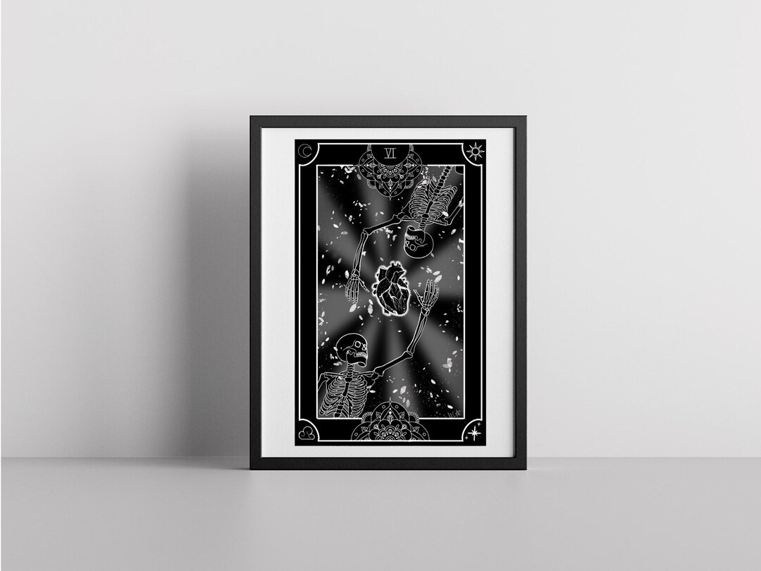 Tarot Card VI. the Lovers. Digital Art Print - Etsy