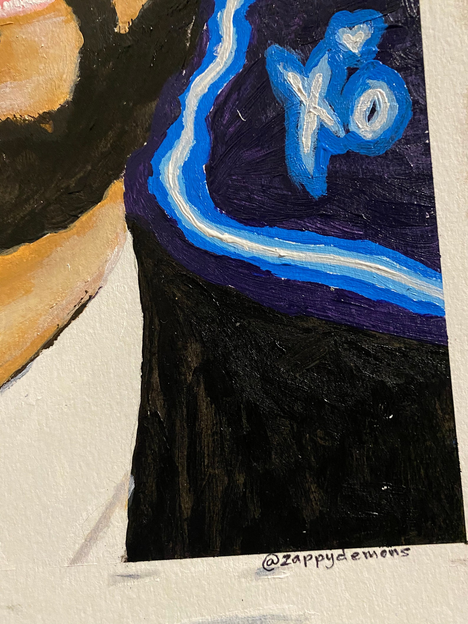 The Weeknd Painting 9x12 Original Art | Etsy