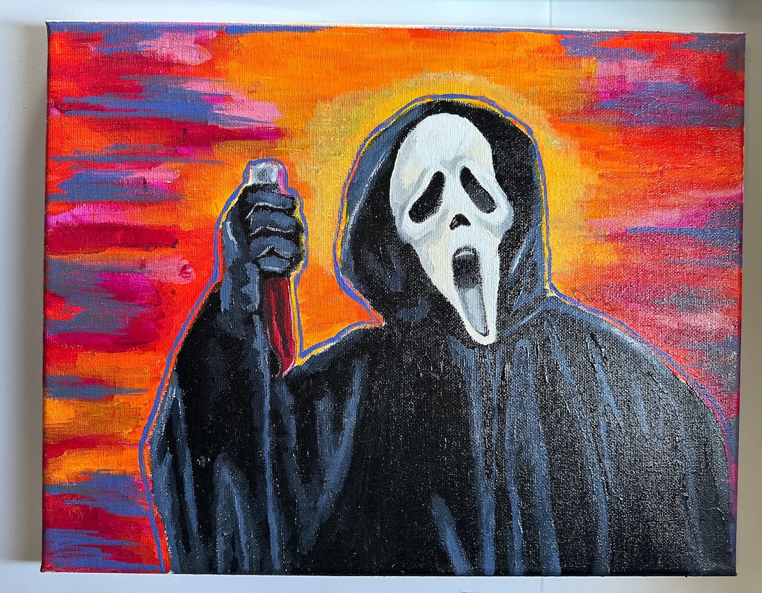Ghostface Scream Canvas Painting - Etsy