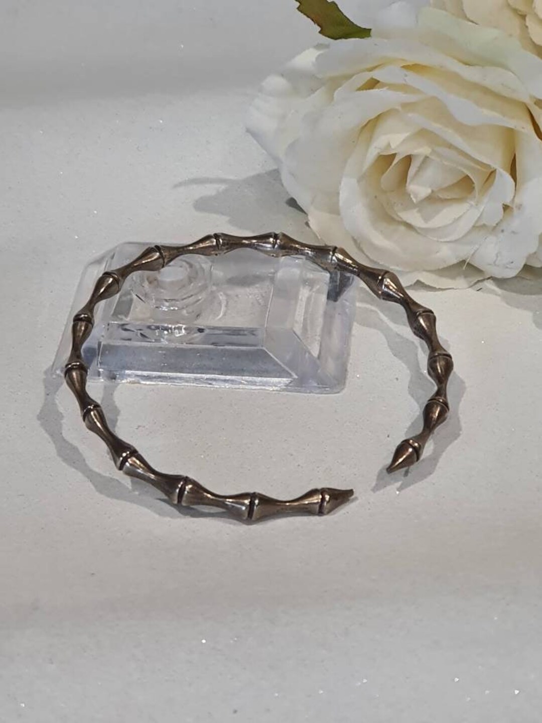 Vintage Sterling Silver Bamboo Design Cuff Bangle. - Etsy
