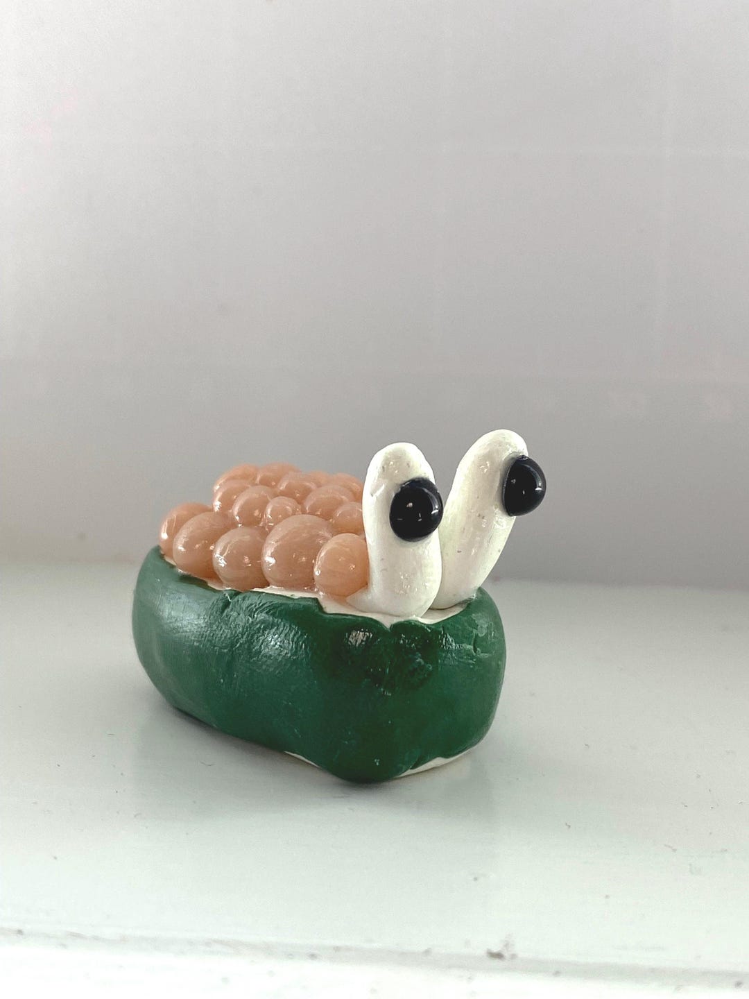 Hand Sculpted Sushi Snail Clay Figure - Etsy