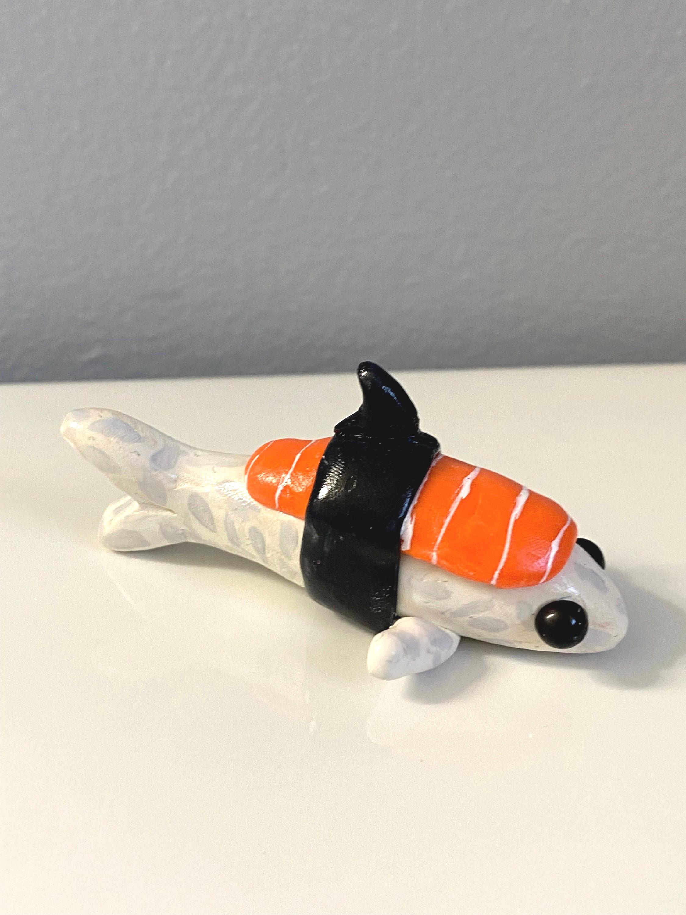 Sushi Shark Clay Figure - Etsy