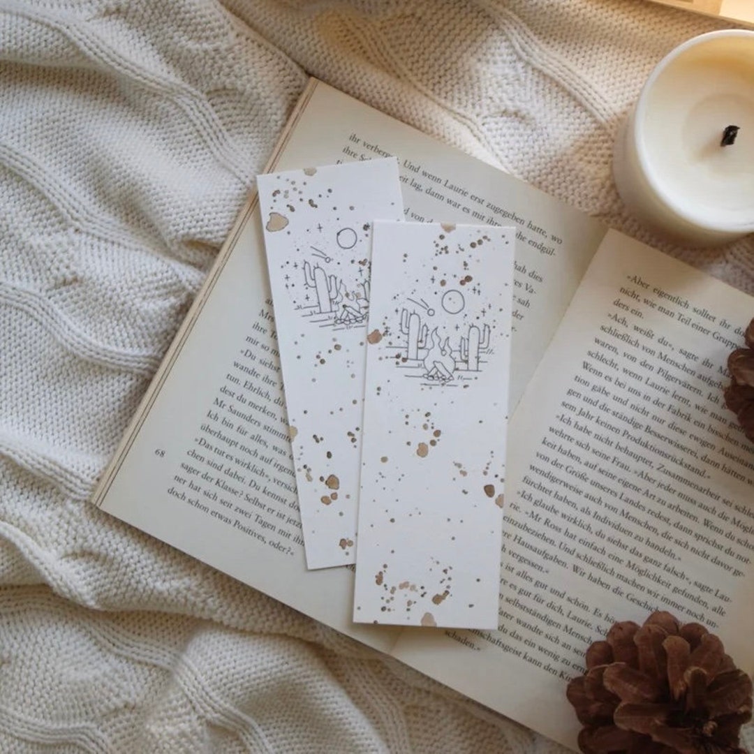 Handmade Bookmark "boho Desert" | Single-sided Design | Minimalistic ...