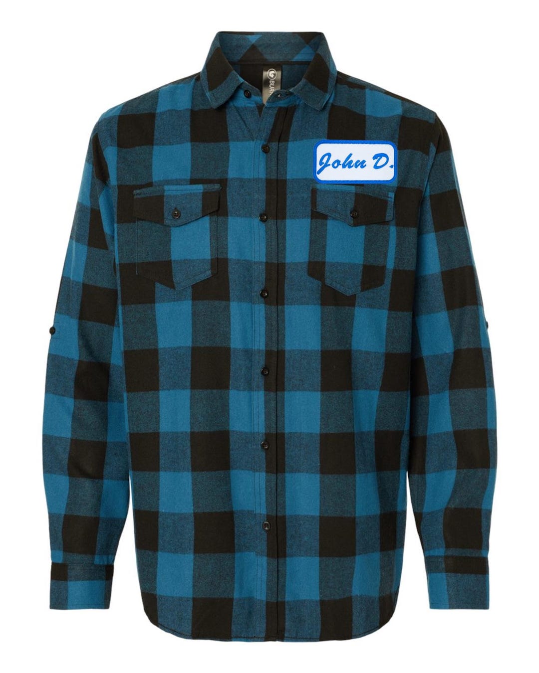 Custom Flannel Shirt With Personalized Embroidered Name Patch, Multiple ...