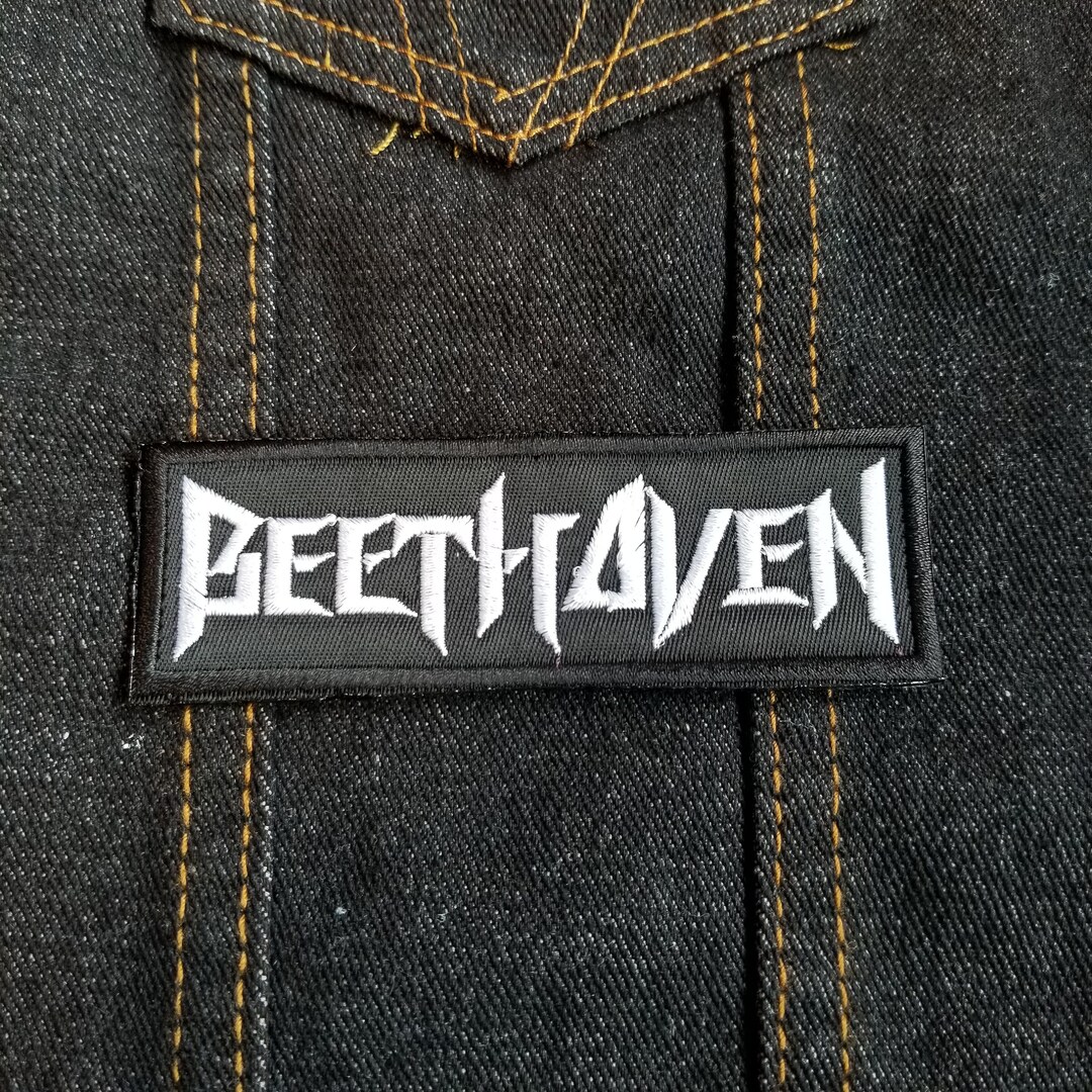 Beethoven Heavy Metal Style 4" Inch Embroidered Patch, Classical ...