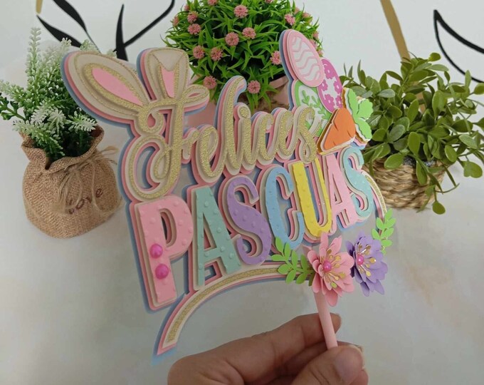 Bunny Cake Topper Easter Cake Topper Some Bunny is One Party Spring ...
