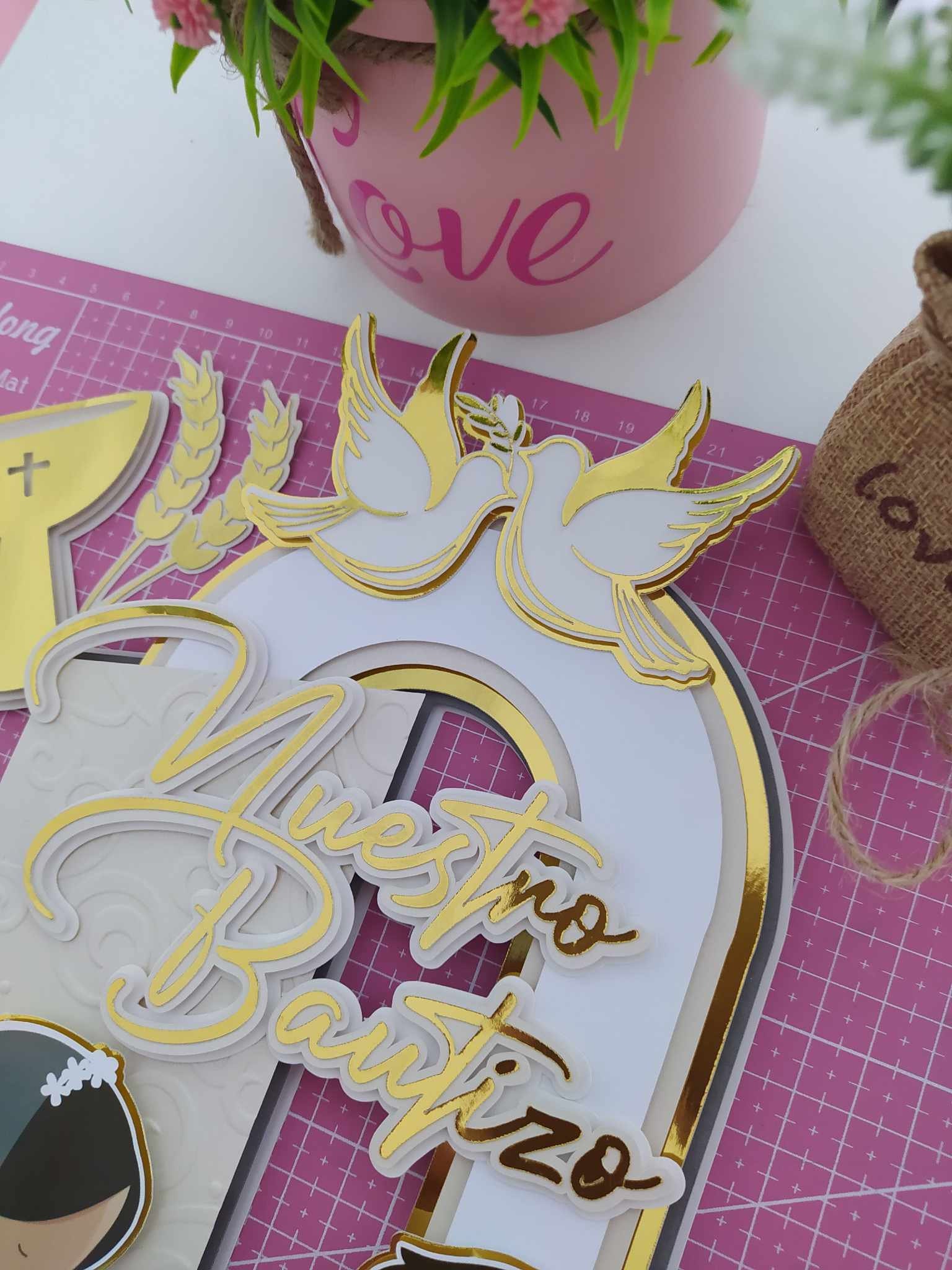 Caketoppers Baptism Digital File Studio Format and Svg Silhouette and Cricut. READ TOPPERS ...