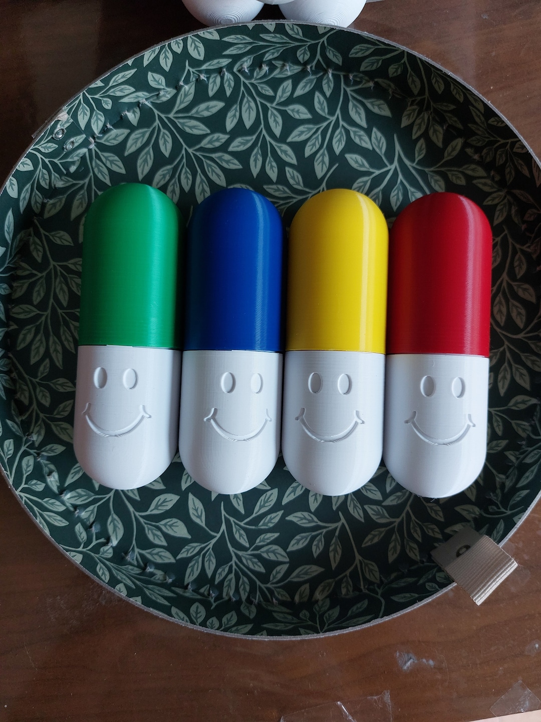 3D Printed Happy Pill Containers Dragees and Candy Holders - Etsy