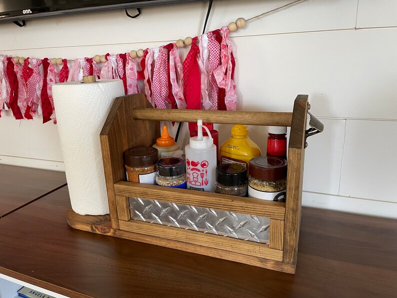 Barbecue Caddy - Black Stone Caddy - Etsy