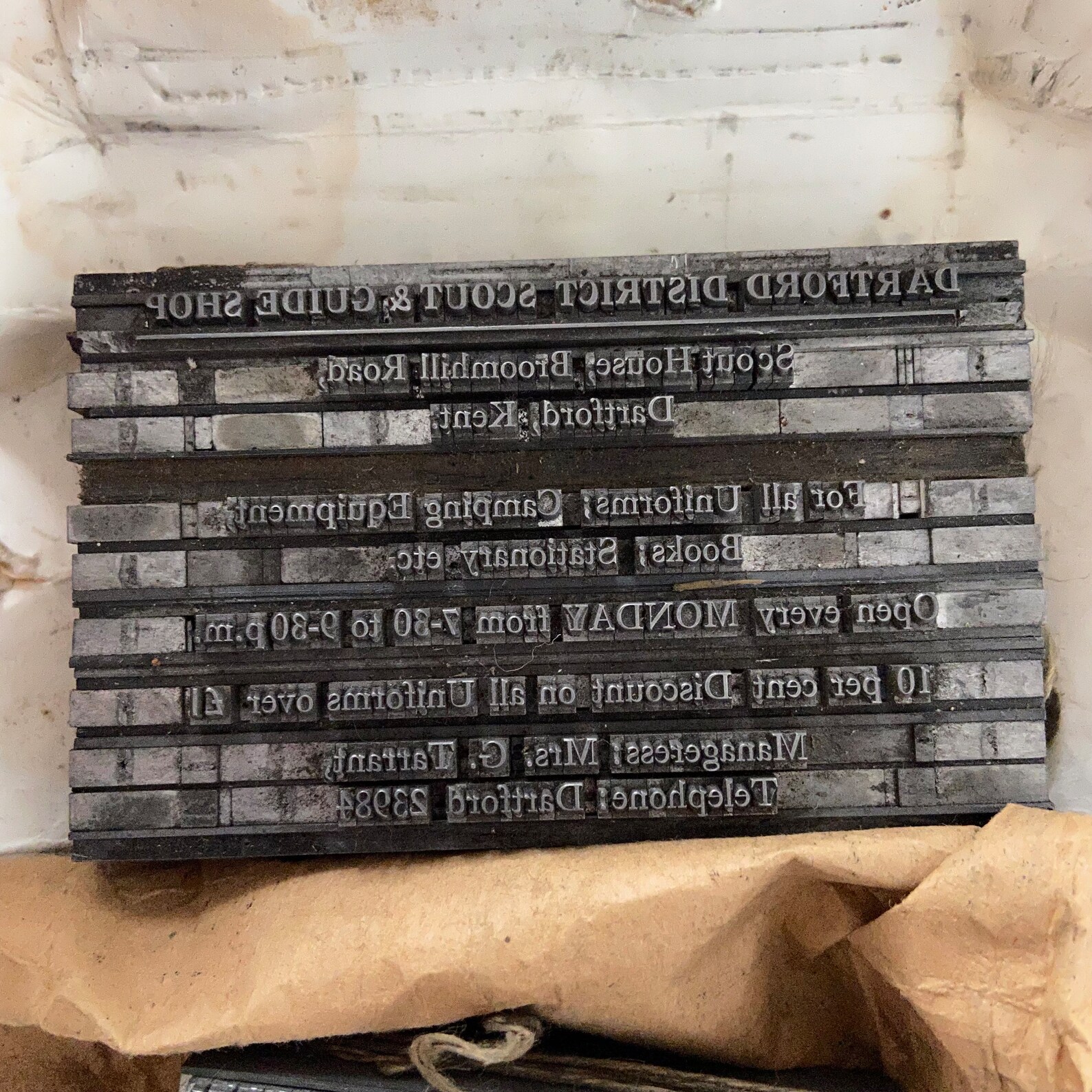 Antique Vintage PRINTING BLOCKS Letterpress Metal Stampers Adana ...