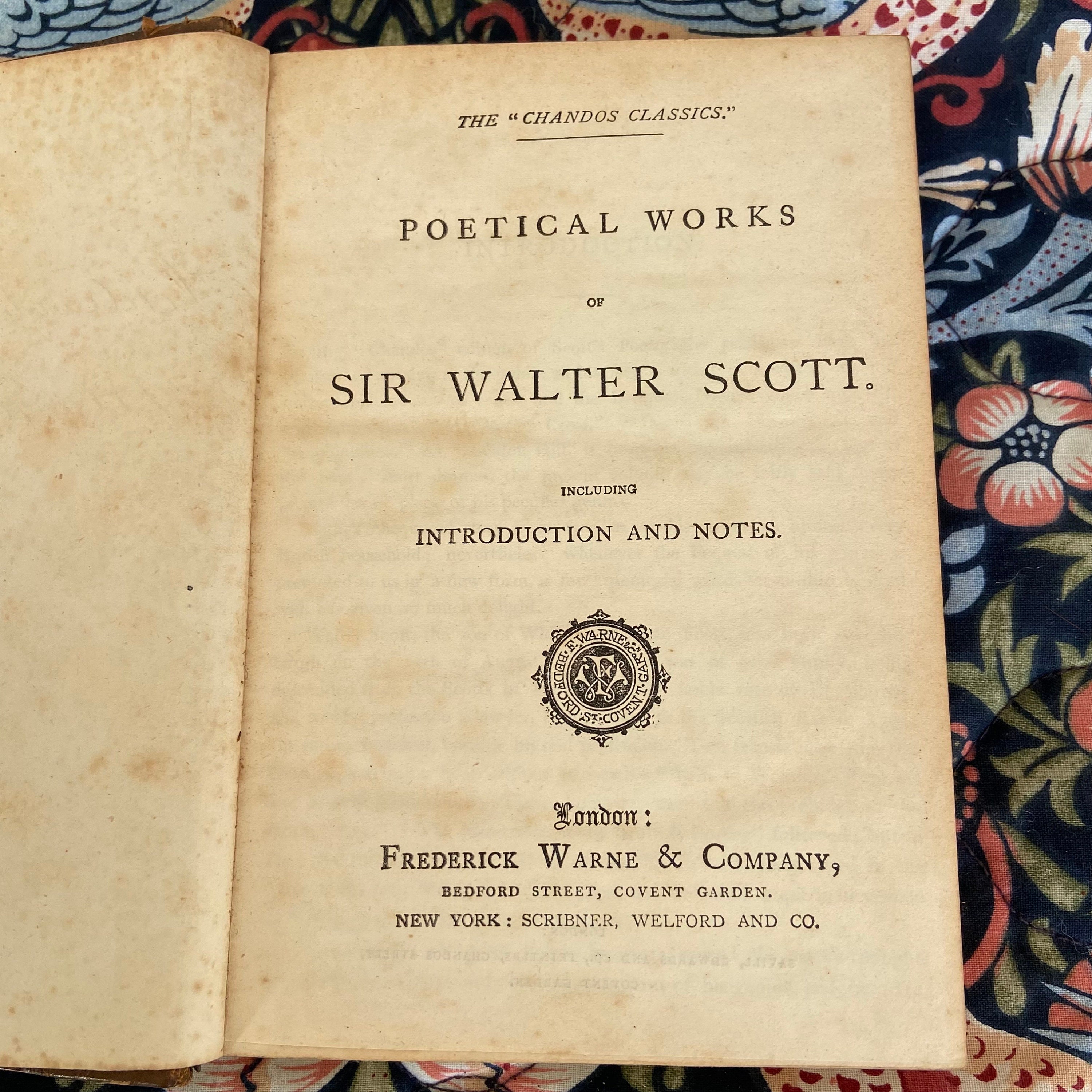 RARE Antique Book Sir Walter Scott's Poetical Works the - Etsy