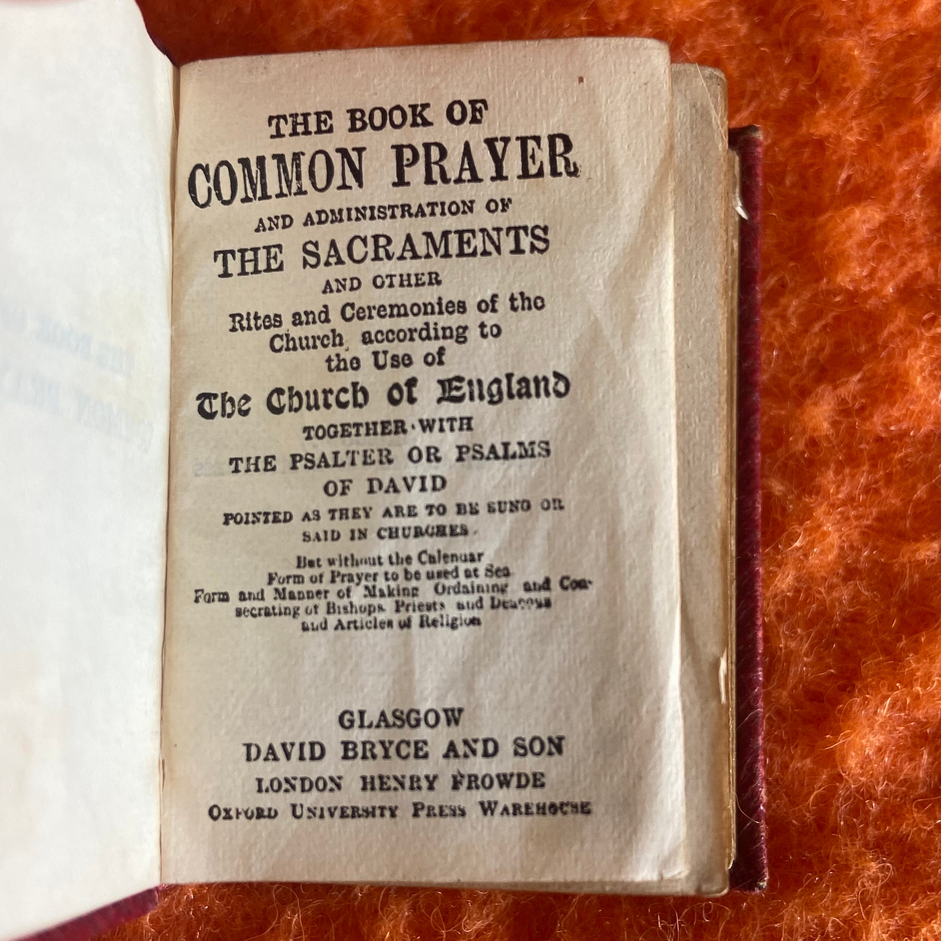 RARE Miniature Antique Book David Bryce & Sons Oxford University Press ...