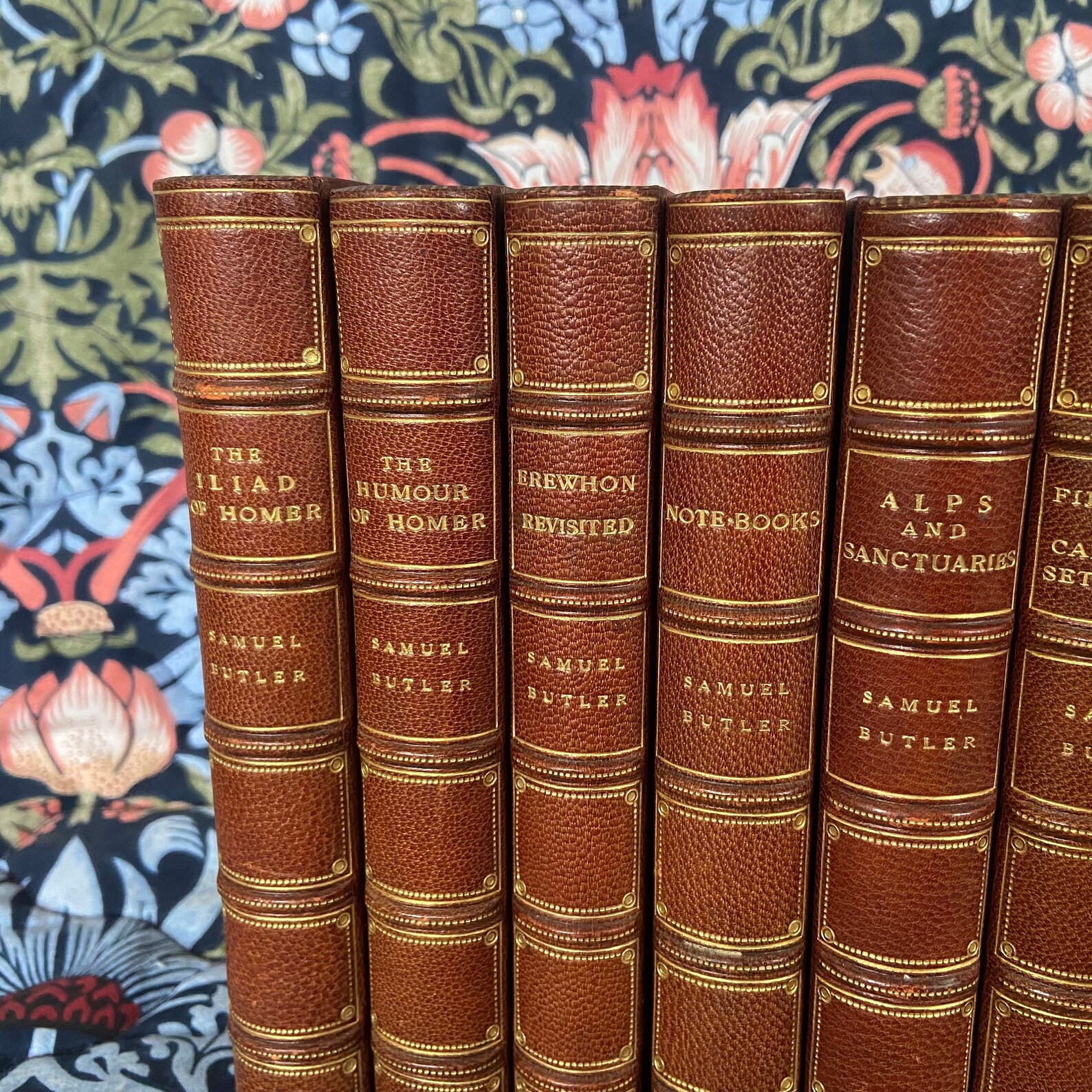 RARE BEAUTIFUL Antique Book Set Samuel Butler 10 BOOKS Gilt Gold ...