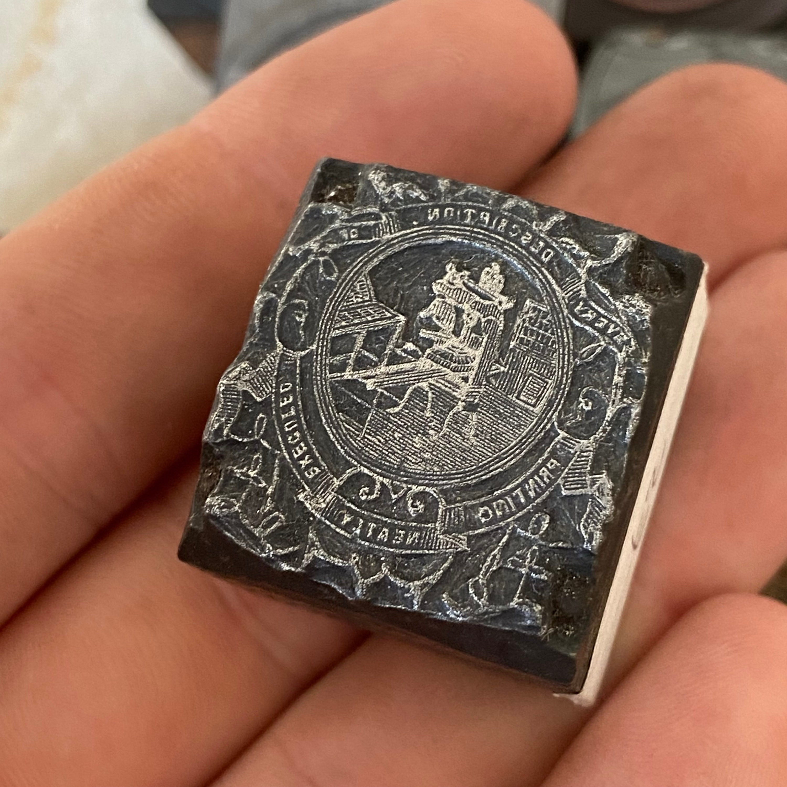 11 X RARE Original Vintage Letterpress Printing Blocks Trumpet Shoe ...