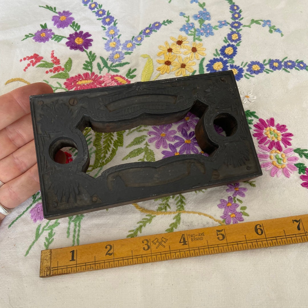 RARE Vintage Antique Letterpress Printing Blocks Edwardian Frame Border ...