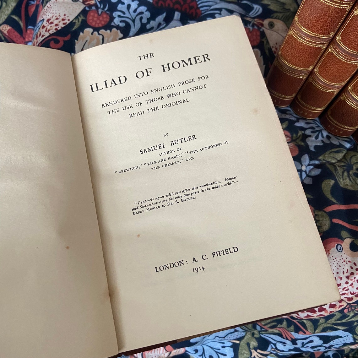 RARE BEAUTIFUL Antique Book Set Samuel Butler 10 BOOKS Gilt Gold ...