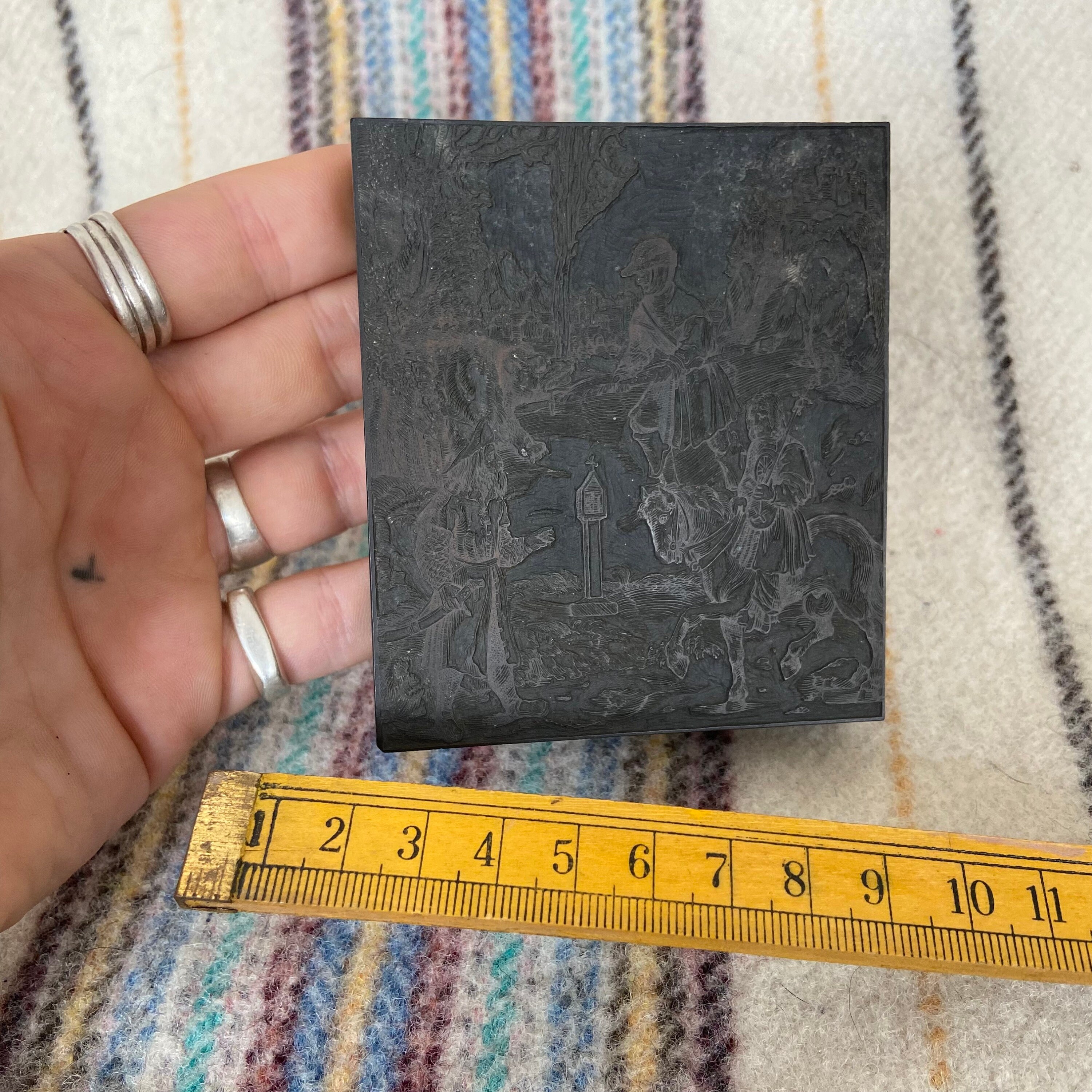 EXTREMELY RARE Antique Carved Wooden Printing Block Highly Intricate ...