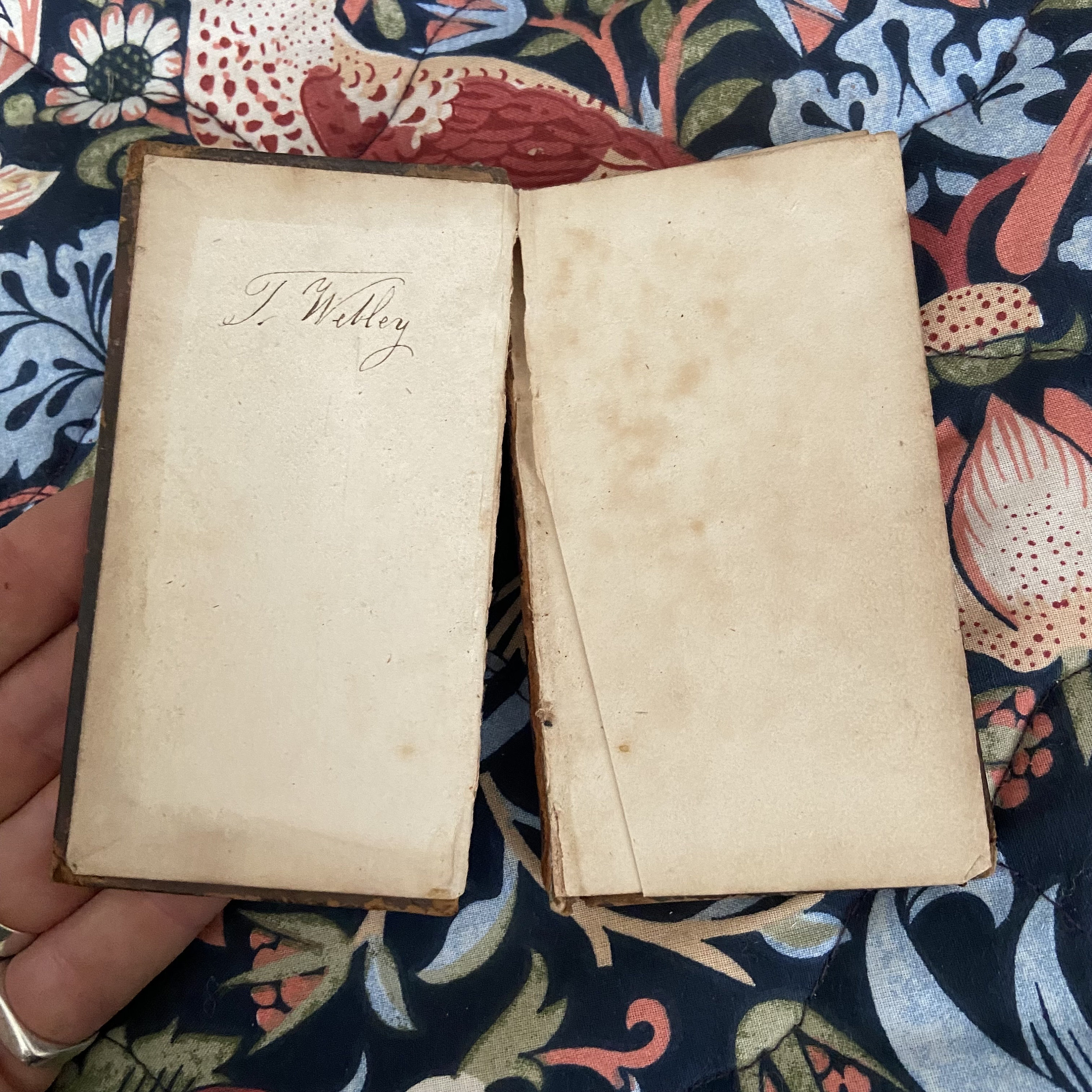 Antique Book 1700s THE SEASONS by James THOMSON 12cm Leather Bound ...