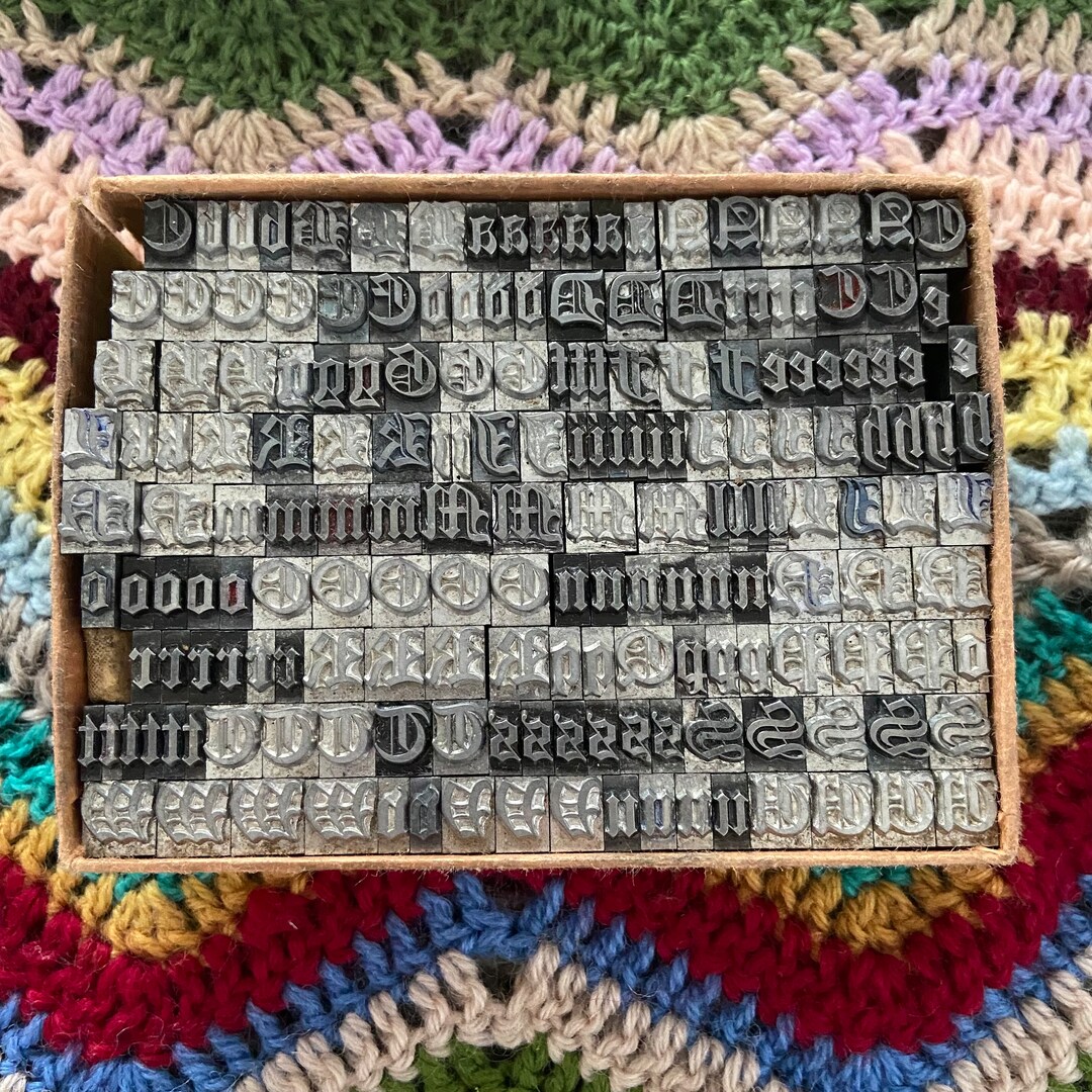 Antique Vintage PRINTING BLOCKS Letterpress Metal Stampers Adana ...