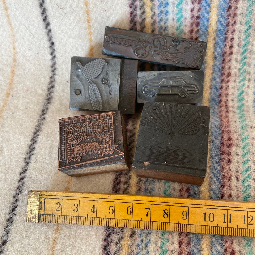 RARE Original Vintage Antique Letterpress Printing Blocks Job - Etsy
