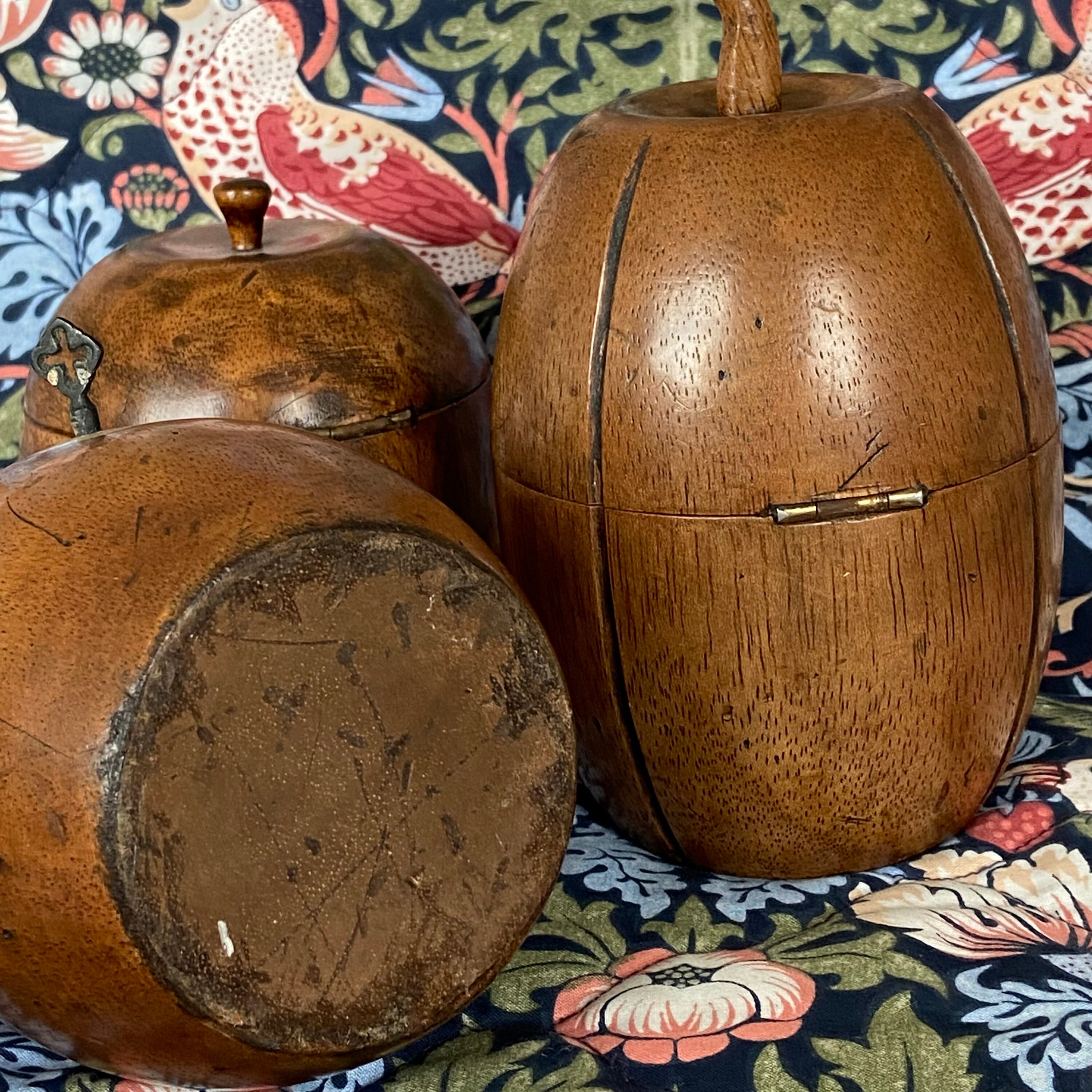 3 X Rare GEORGIAN 1700s Wooden Carved Tea Caddy Boxes English - Etsy