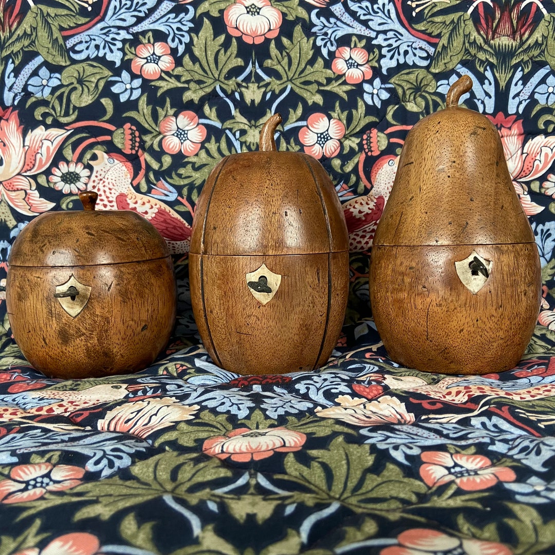 3 X Rare GEORGIAN 1700s Wooden Carved Tea Caddy Boxes English - Etsy