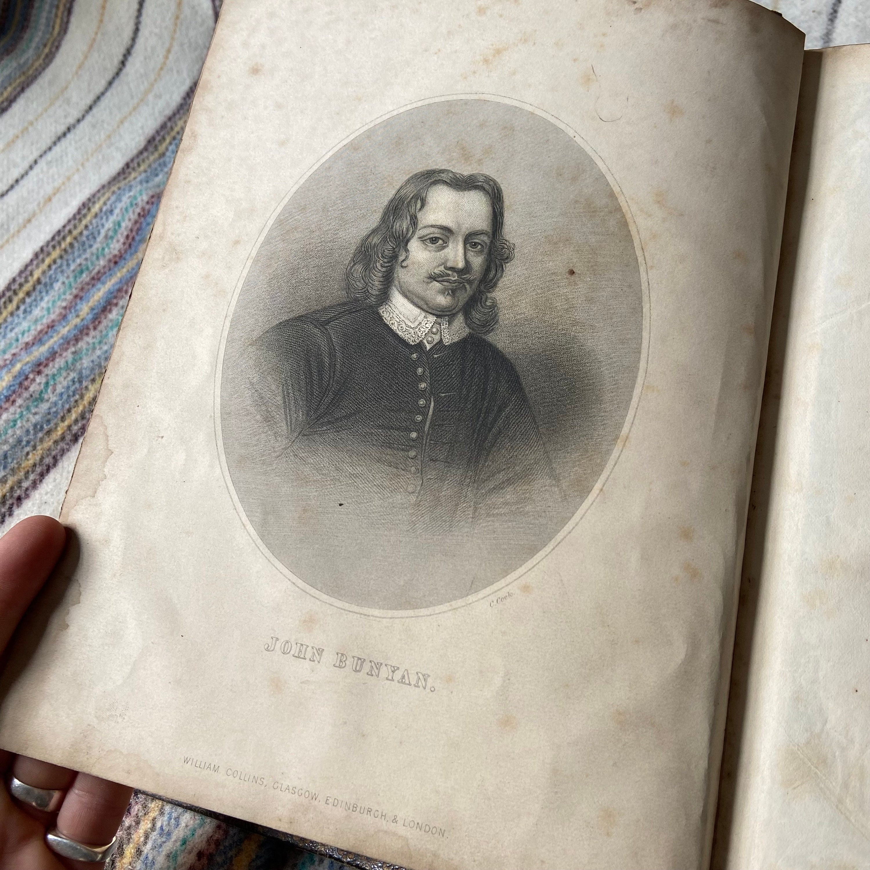 RARE Antique Book Large JOHN BUNYAN'S Select Works One Hundred ...