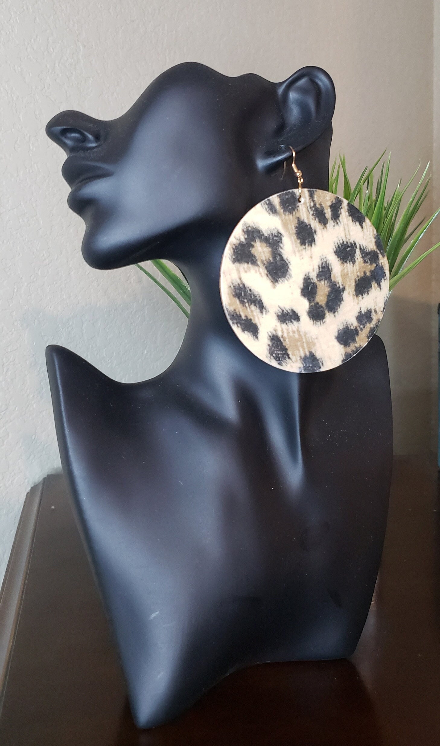 Cheetah Earrings Animal Print Earrings Large Earrings Statement ...
