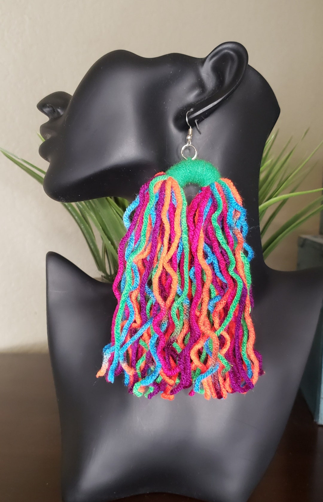 Fabric Earrings, Handmade Earrings, Statement Earrings, Large Earrings ...