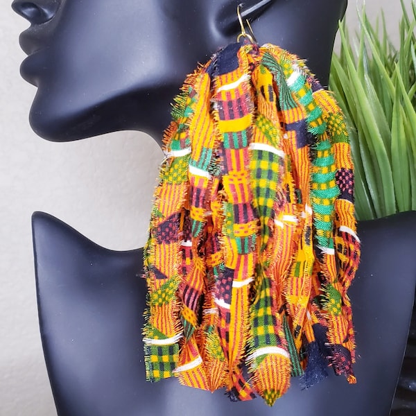 African Print Earrings - Etsy