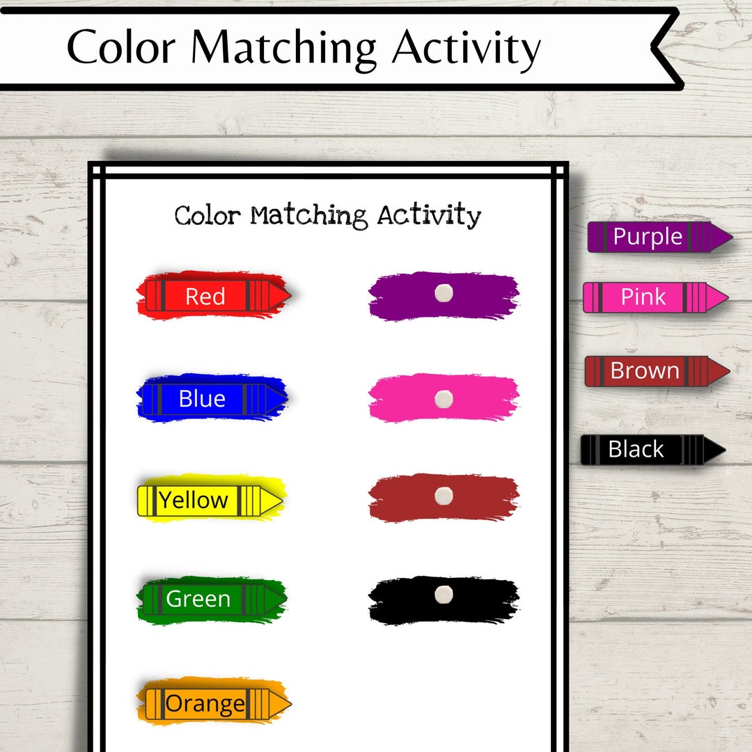 Fun Color Matching Activity. Preschool Printable That is Educational ...