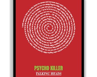 Psycho Killer Poster - Etsy UK