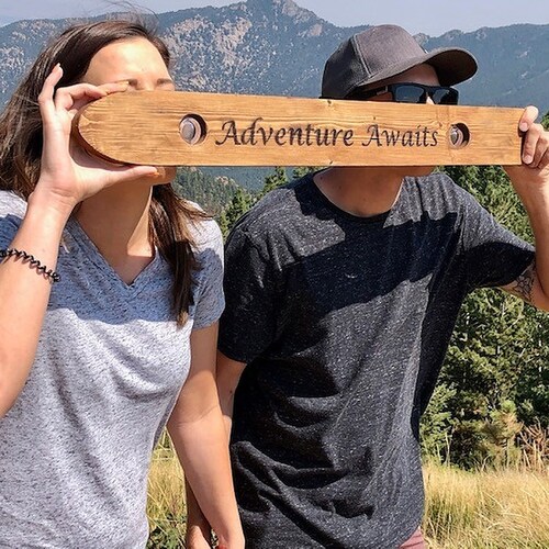 Personalized Wedding Shot Boardski Two Person Rustic Ski For Etsy