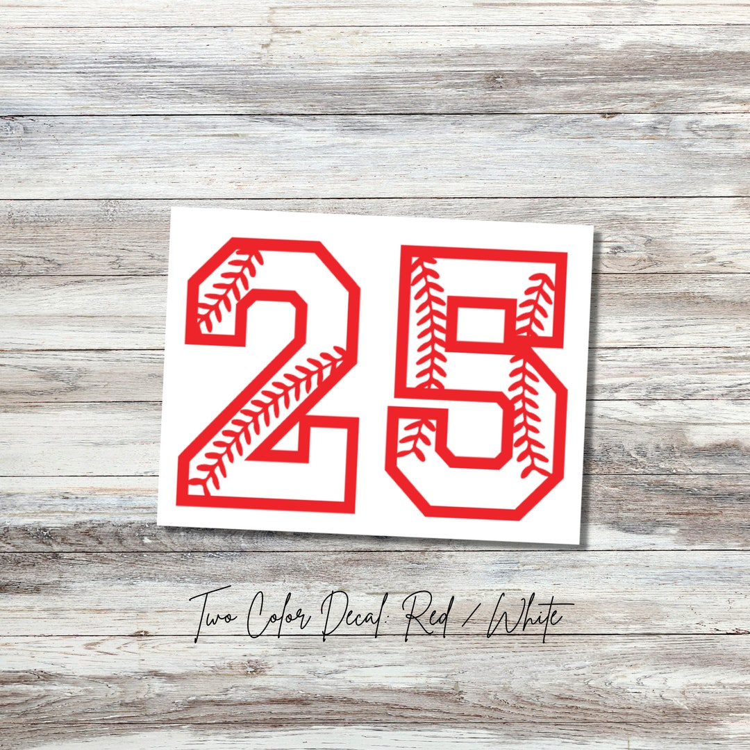 Baseball Numbers | Player Number Decal - Etsy