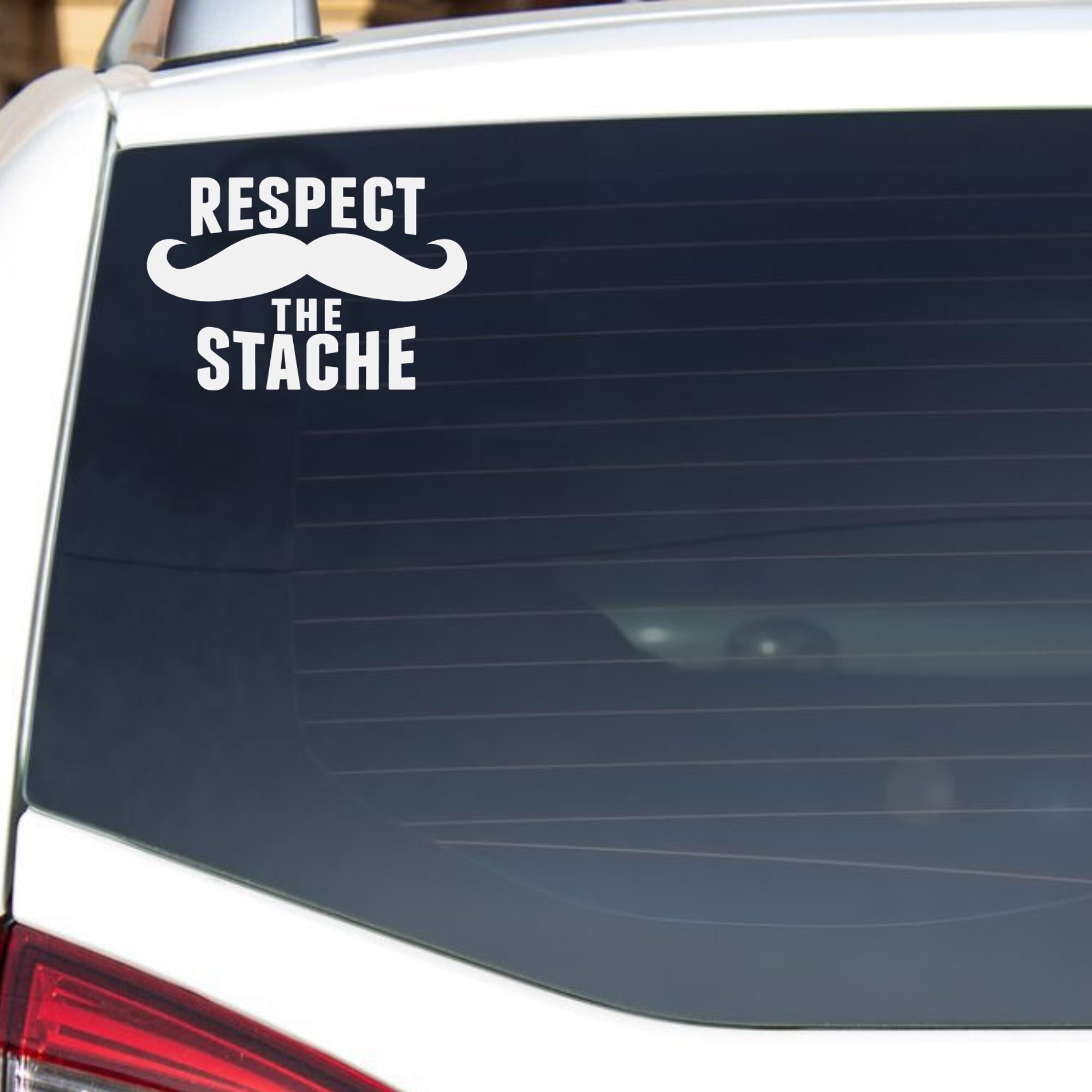 Respect the Stache Vinyl Decal - Etsy