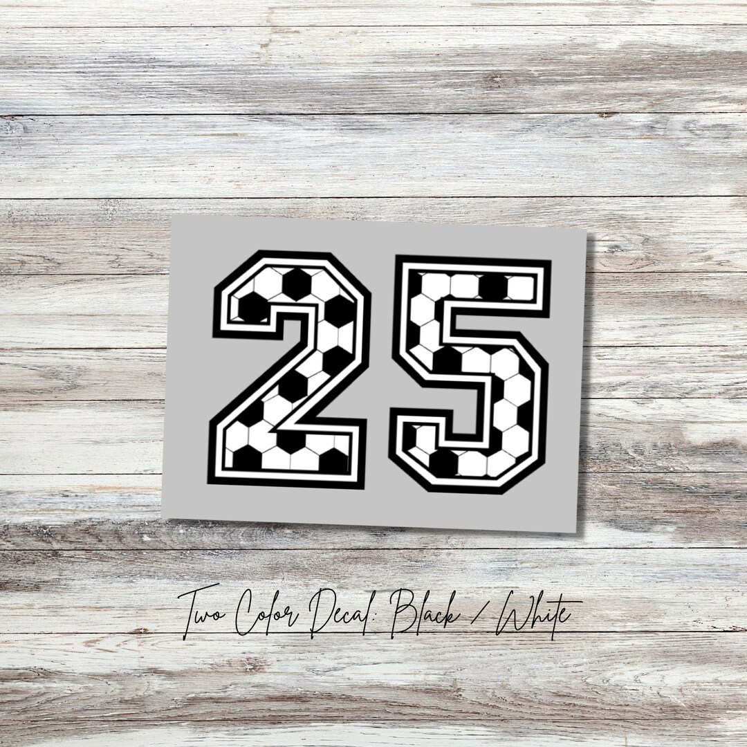 Soccer Numbers | Player Number Decal - Etsy