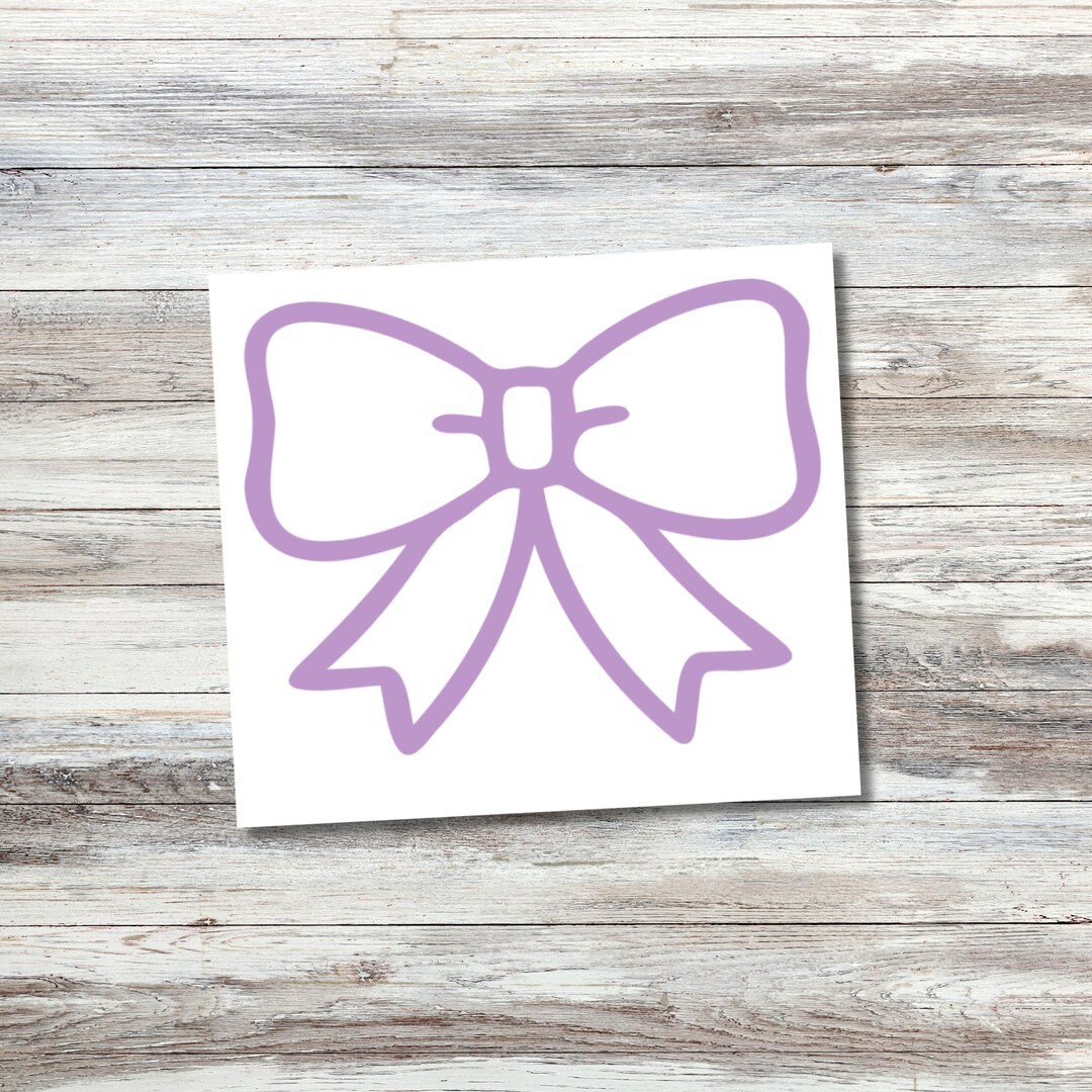 Bow Vinyl Decal | Car Decal | Laptop Decal | Water Bottle Decal - Etsy