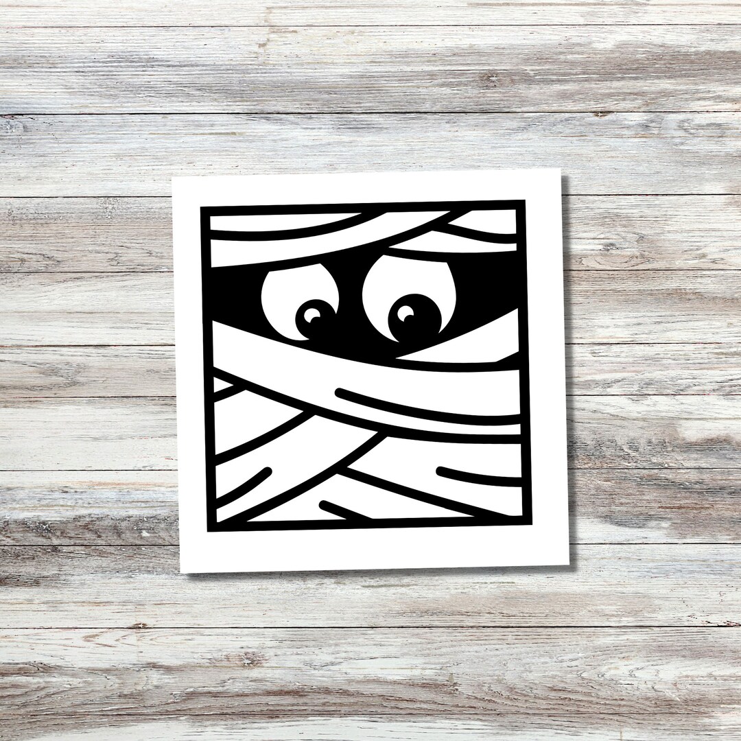 Mummy Eyes Vinyl Decal | Halloween Decal - Etsy