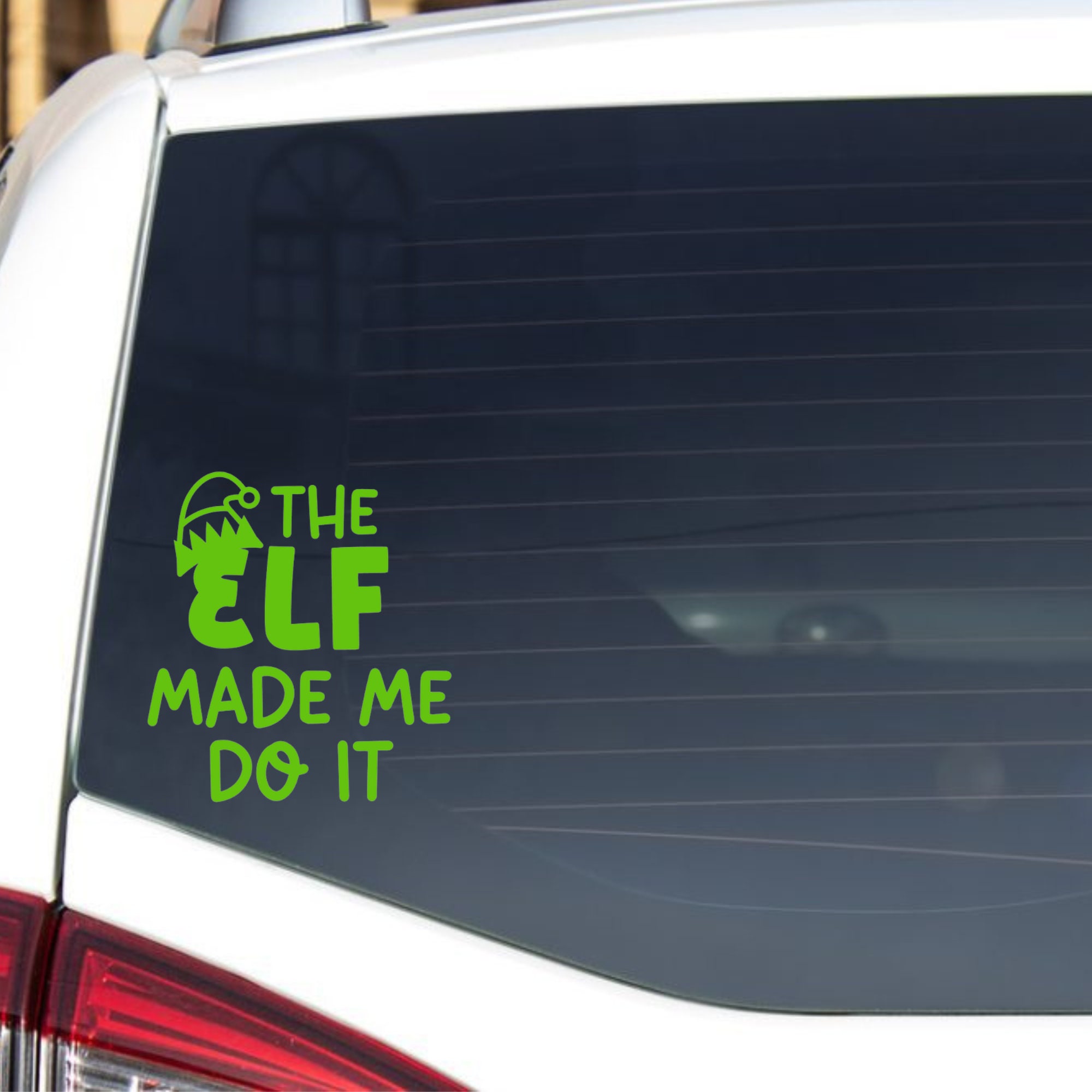 The Elf Made Me Do It Vinyl Decal Christmas Decal - Etsy