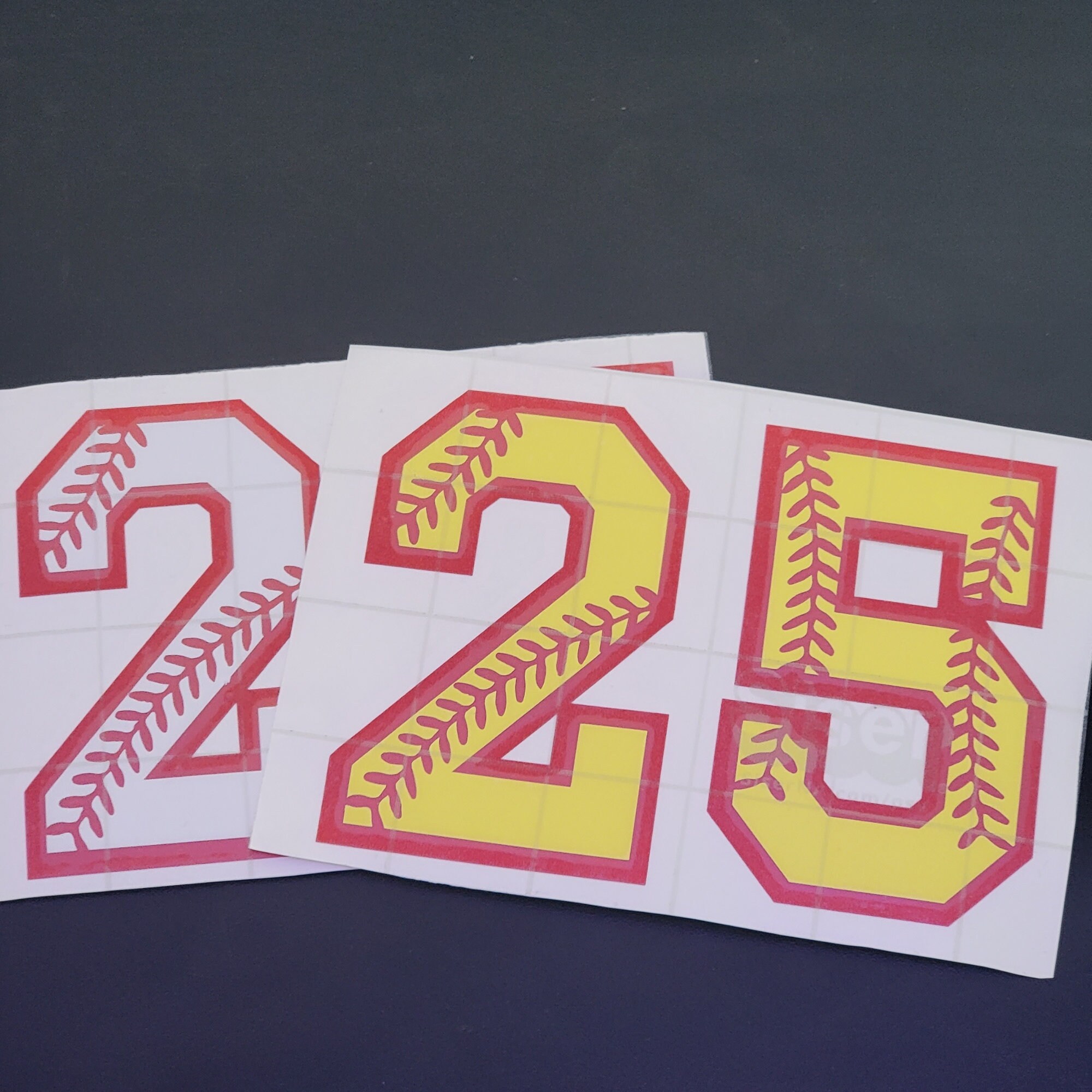 Softball Numbers | Player Number Decal - Etsy