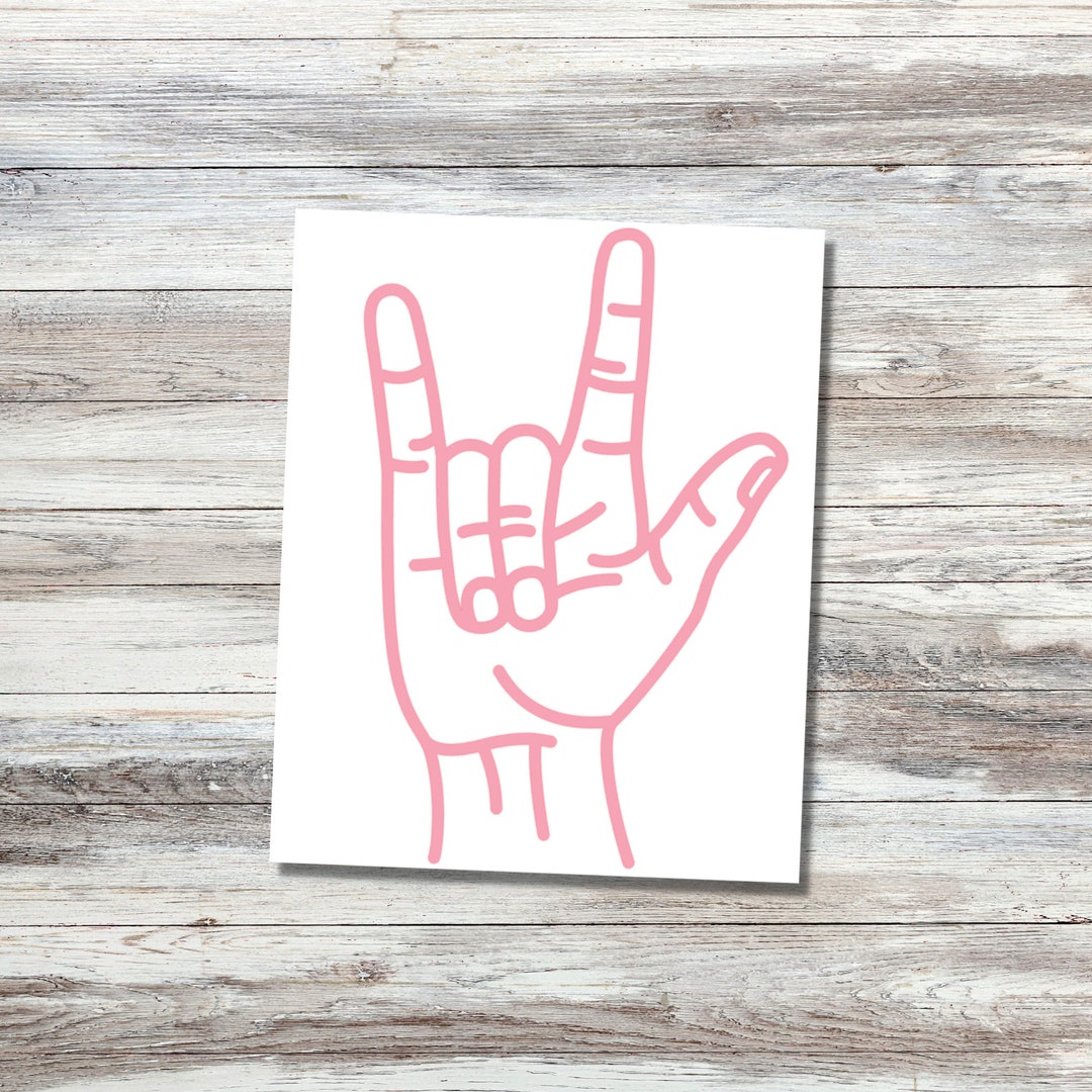 I Love You Sign Language Vinyl Decal | Valentine's Day | Car Decal ...